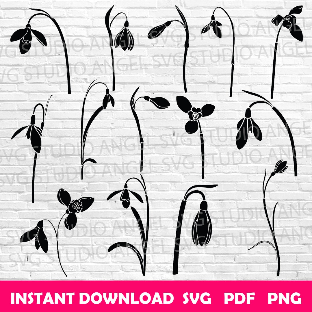 Snowdrop Flower Svg Snowdrop Svg Snowdrop Cricut Snowdrop Svg Cut Files ...