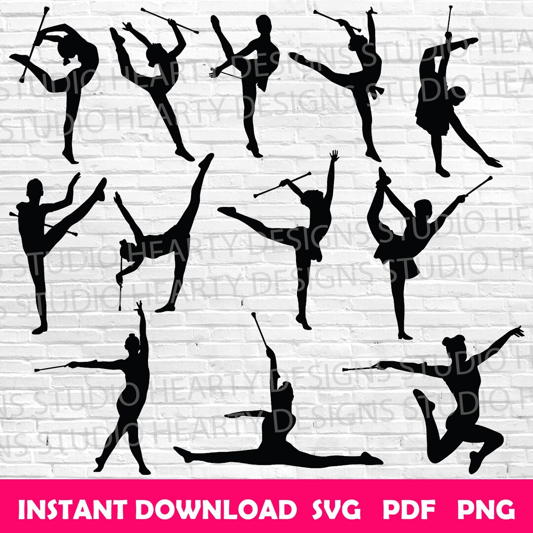 Baton Twirling SVG Bundle: Cut Files for Cricut Silhouette (digital ...