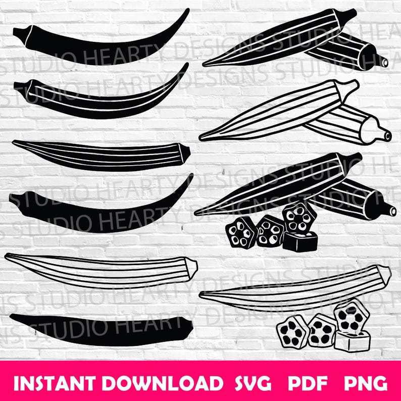Okra SVG Bundle: Cut Files for Cricut Silhouette (digital Download) - Etsy