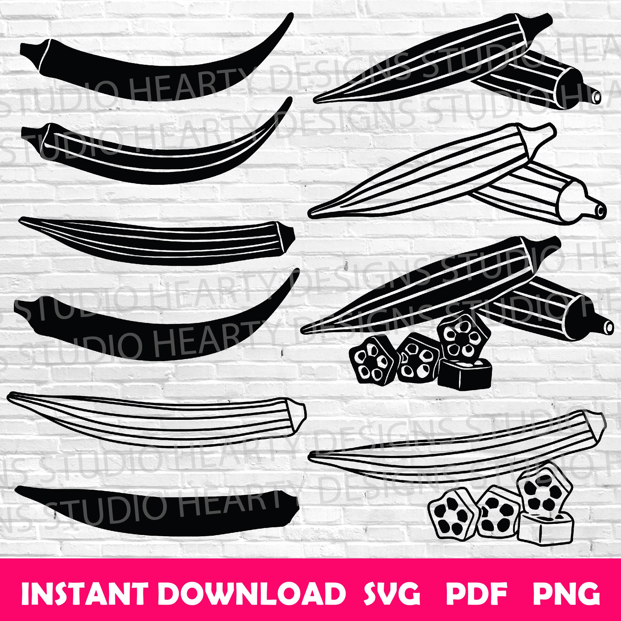 Okra SVG Bundle: Cut Files for Cricut Silhouette (digital Download) - Etsy