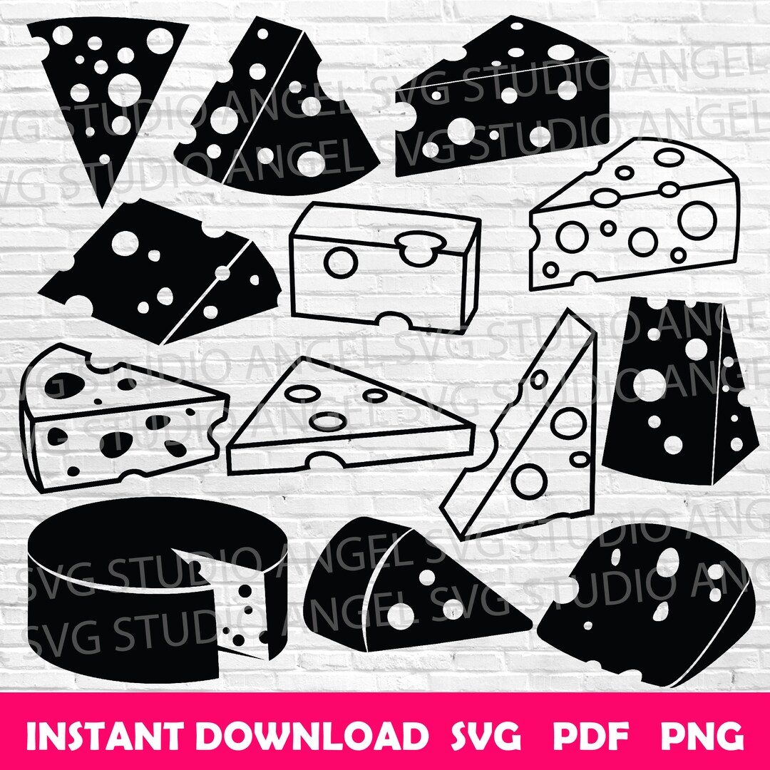 Cheese Svg Cheese Svg Cut Files Cheese Cricut Svg Cheese Clipart Svg ...