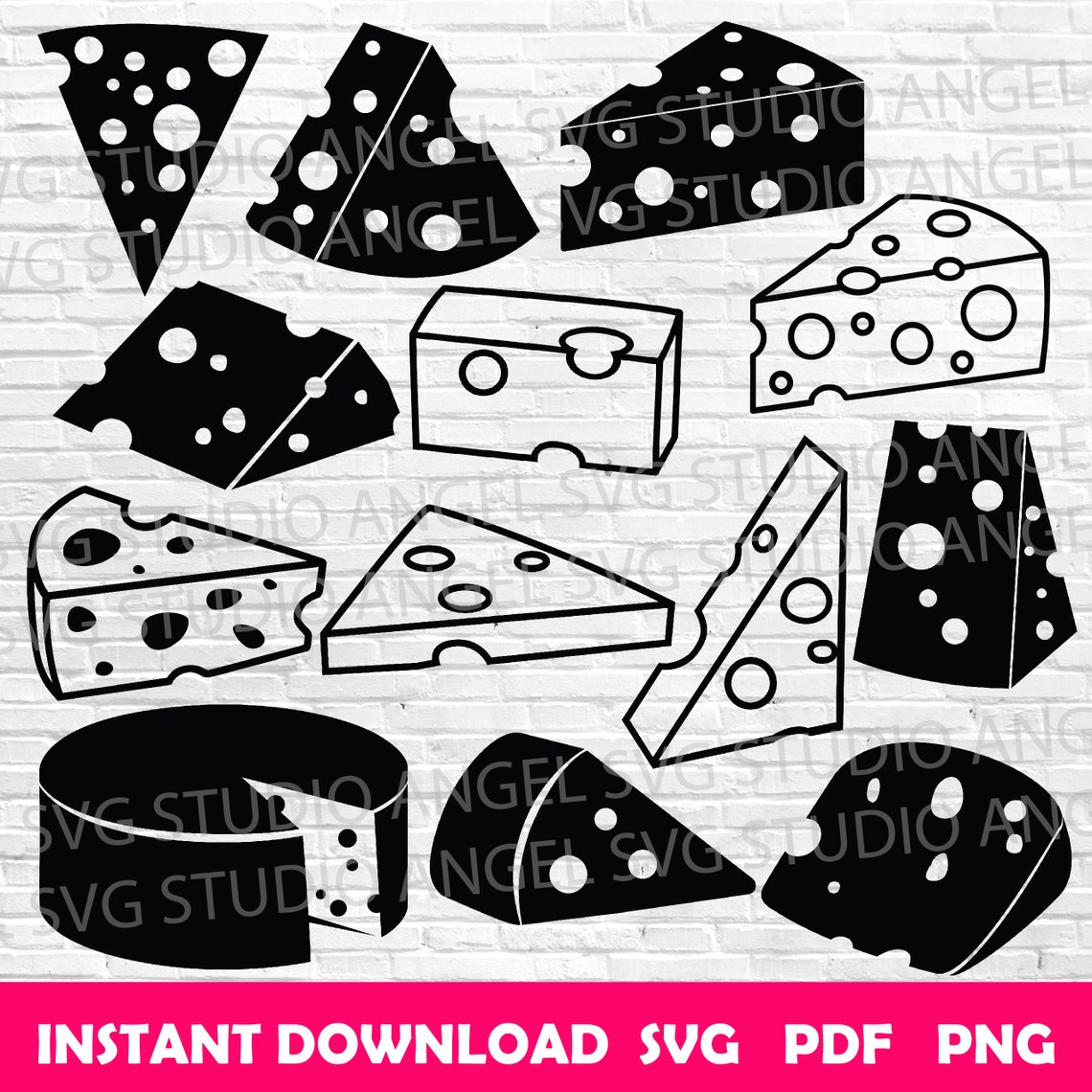 Queso svg Queso svg archivos cortados Queso Cricut svg Queso Clipart ...