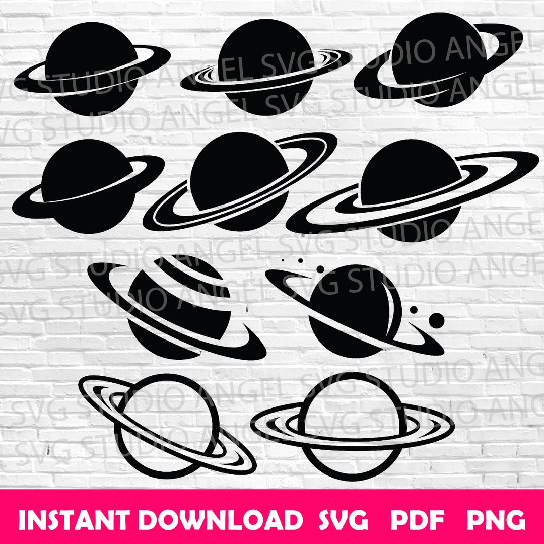 Saturn Svg Planet Saturn Svg Saturn Svg Bundle Saturn Cricut Saturn ...