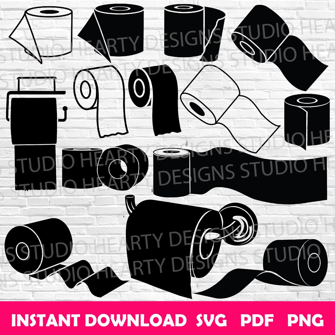 Toilet Paper Svg Toilet Tissue Svg Toilet Paper Cricut Toilet Roll Svg ...