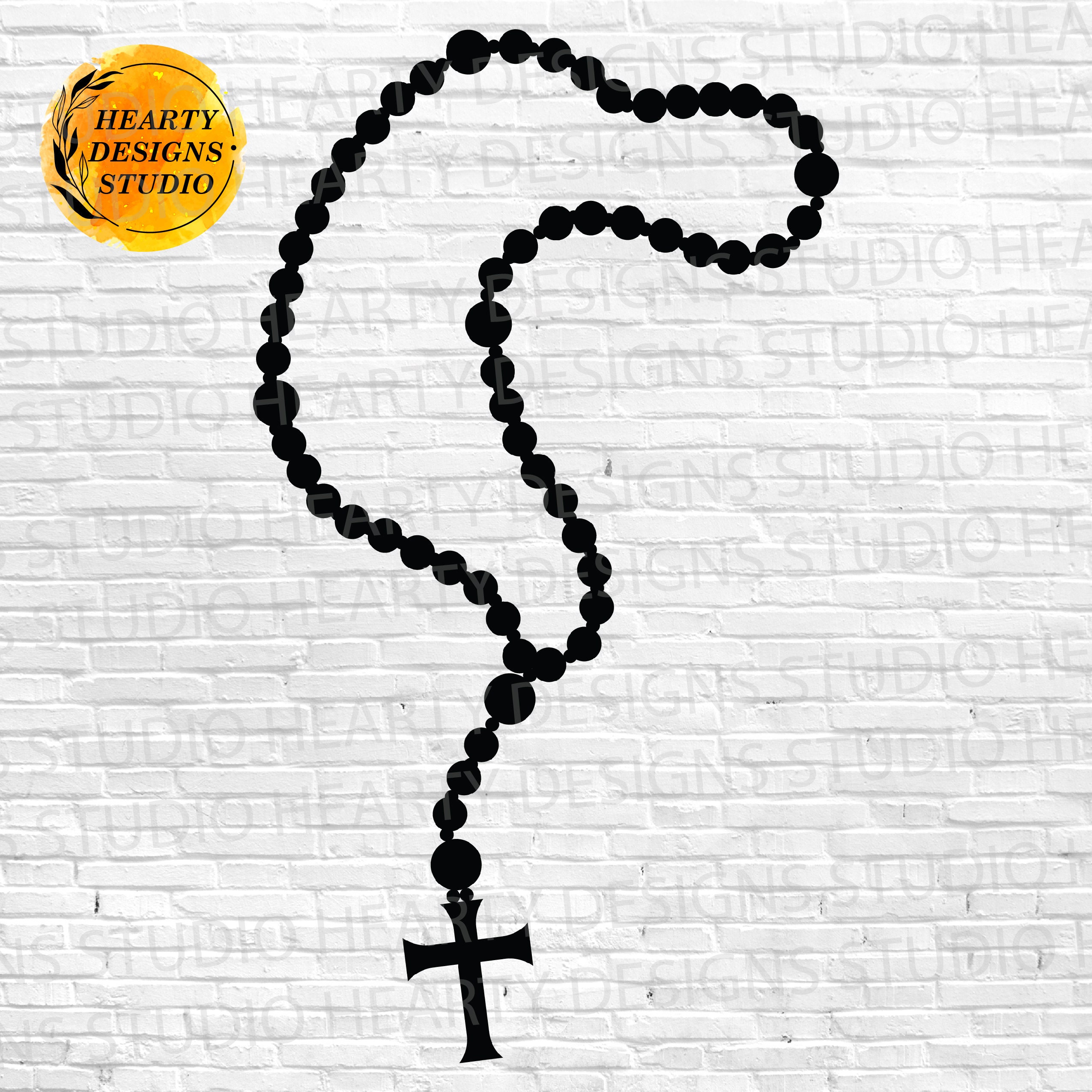 Rosary Beads SVG Bundle: Rosary Clipart, Vector, Silhouette (digital ...
