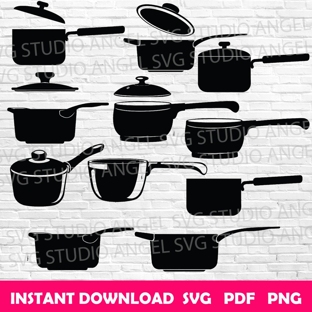 Saucepan SVG Bundle: Clipart, Vector, Cut Files (digital Download) - Etsy