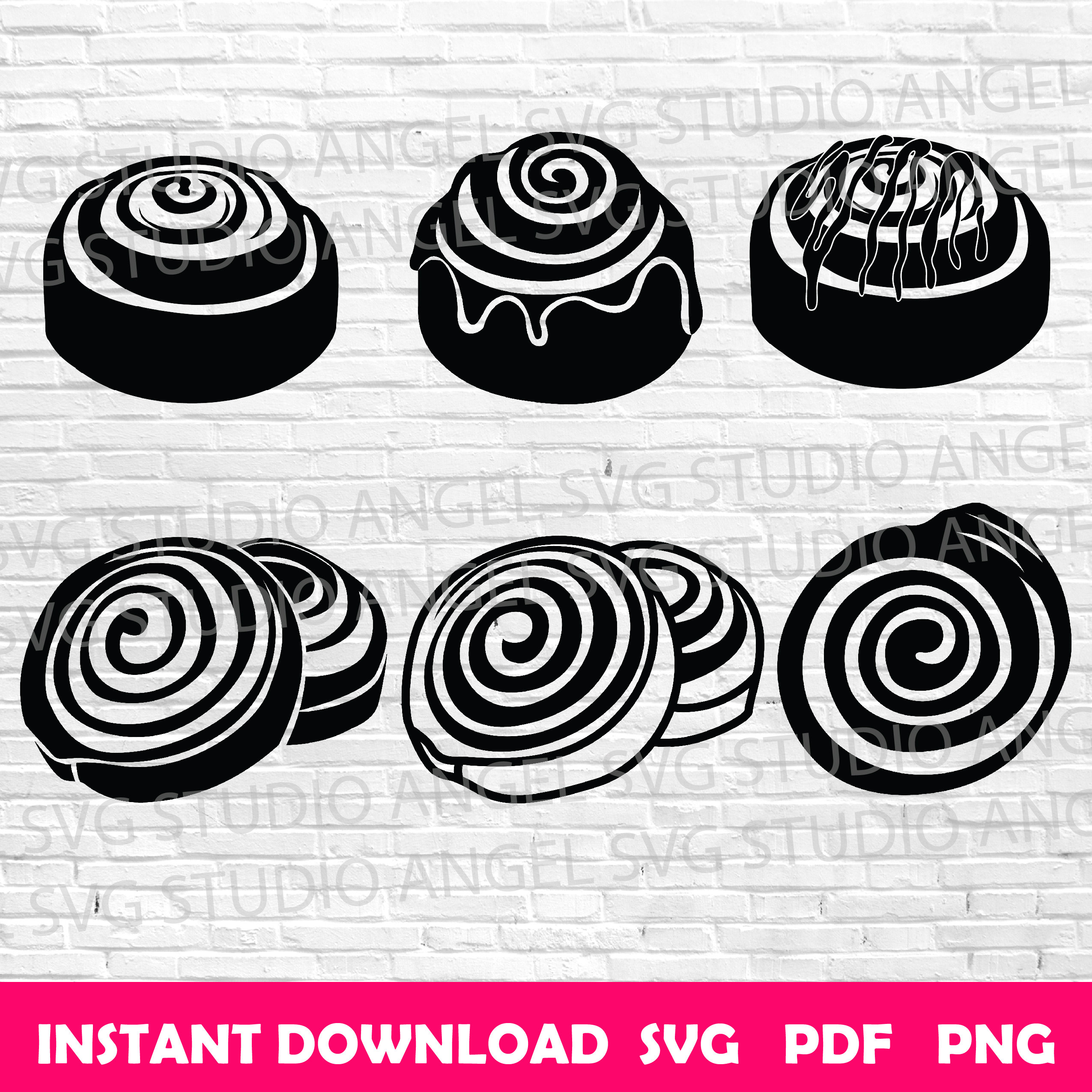 Cinnamon Roll Svg Cinnamon Bun Svg Cinnamon Roll Cricut Svg Etsy México