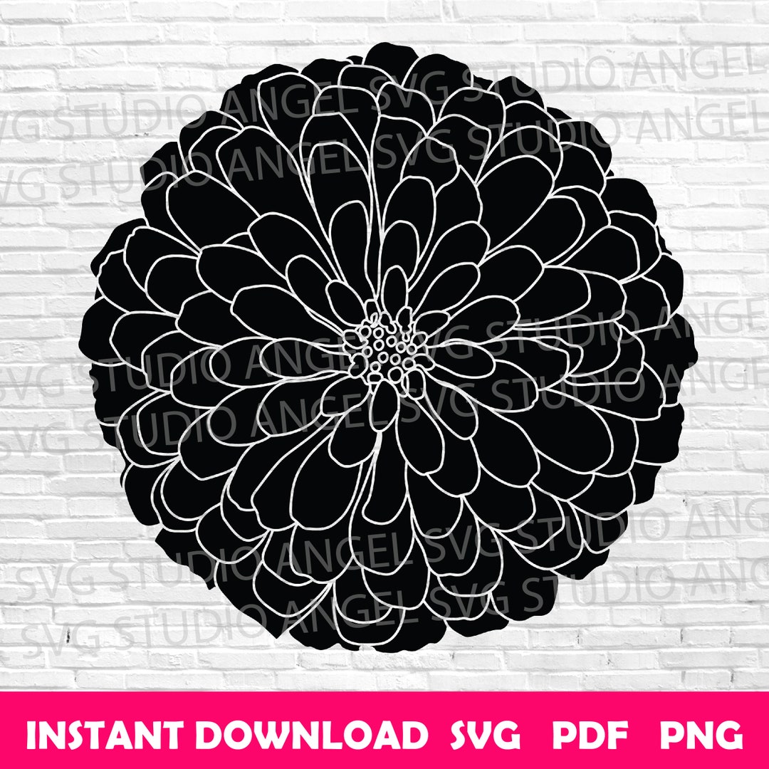 Zinnia Svg Zinnia Flower Svg Zinnia Cricut Svg Zinnia Clipart Zinnia ...