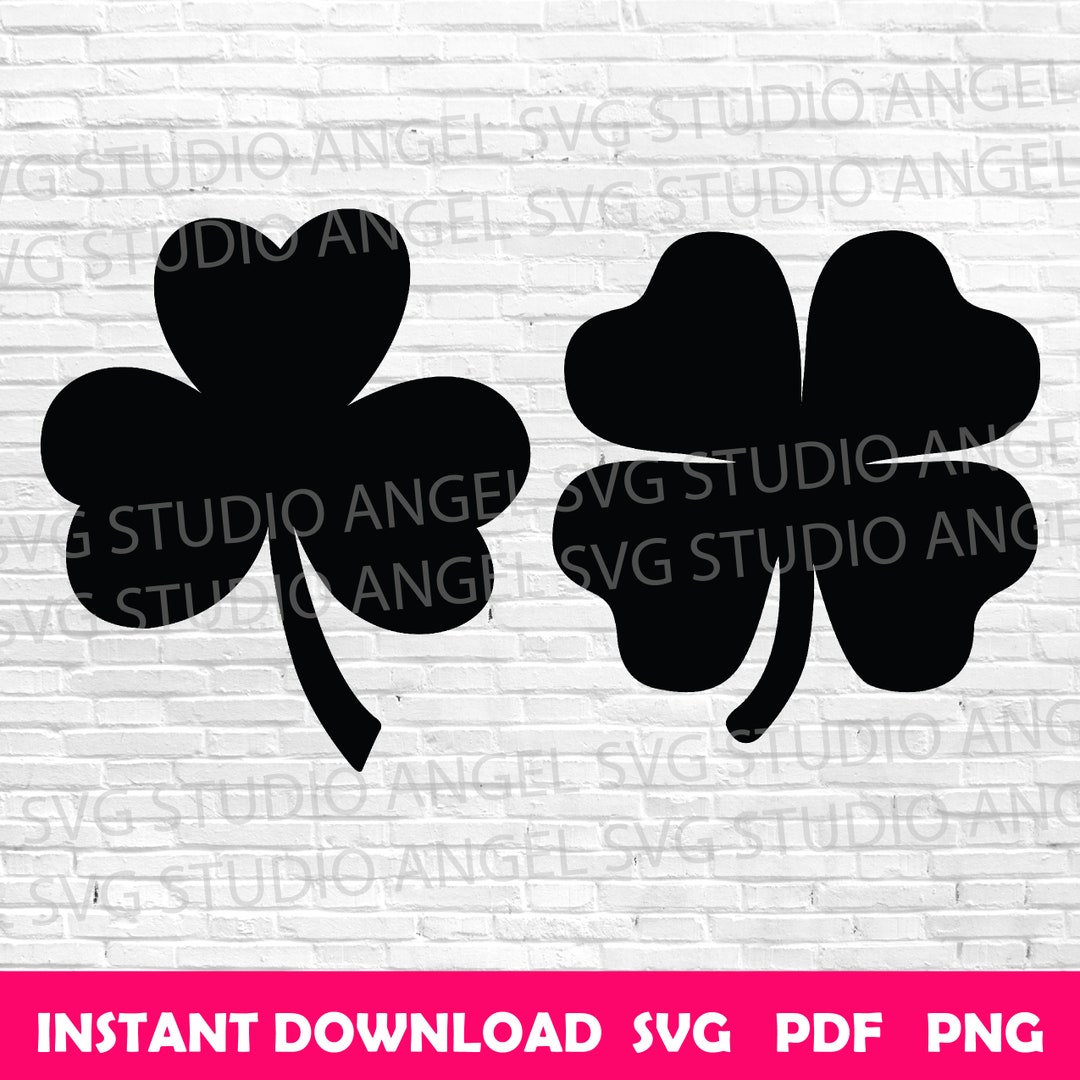 Hoja de trébol svg Svg de trébol Hoja de trébol Cricut Trébol de tres ...