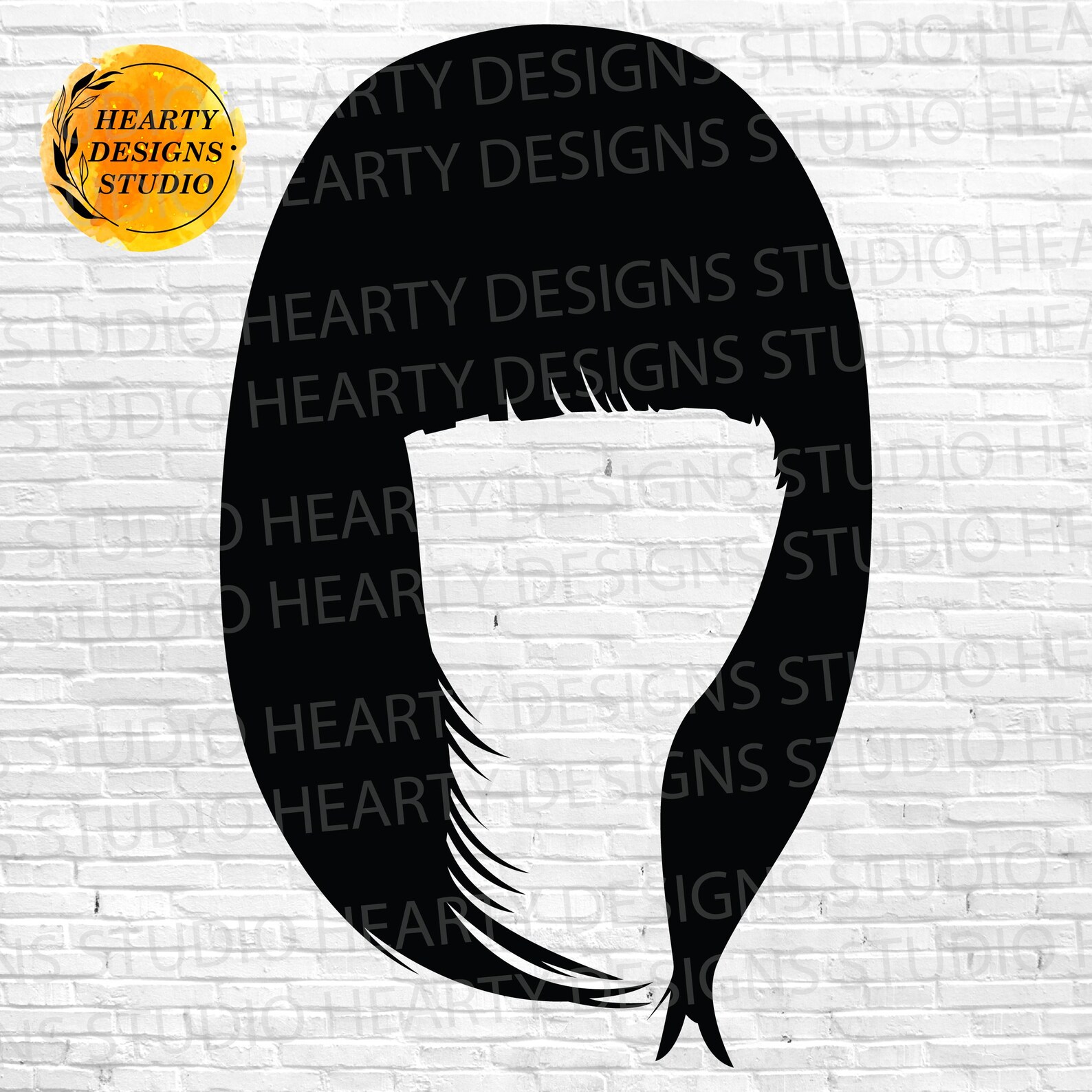 Woman Hairstyle SVG Bundle: Hair Wig Silhouette, Cricut Ready (digital ...