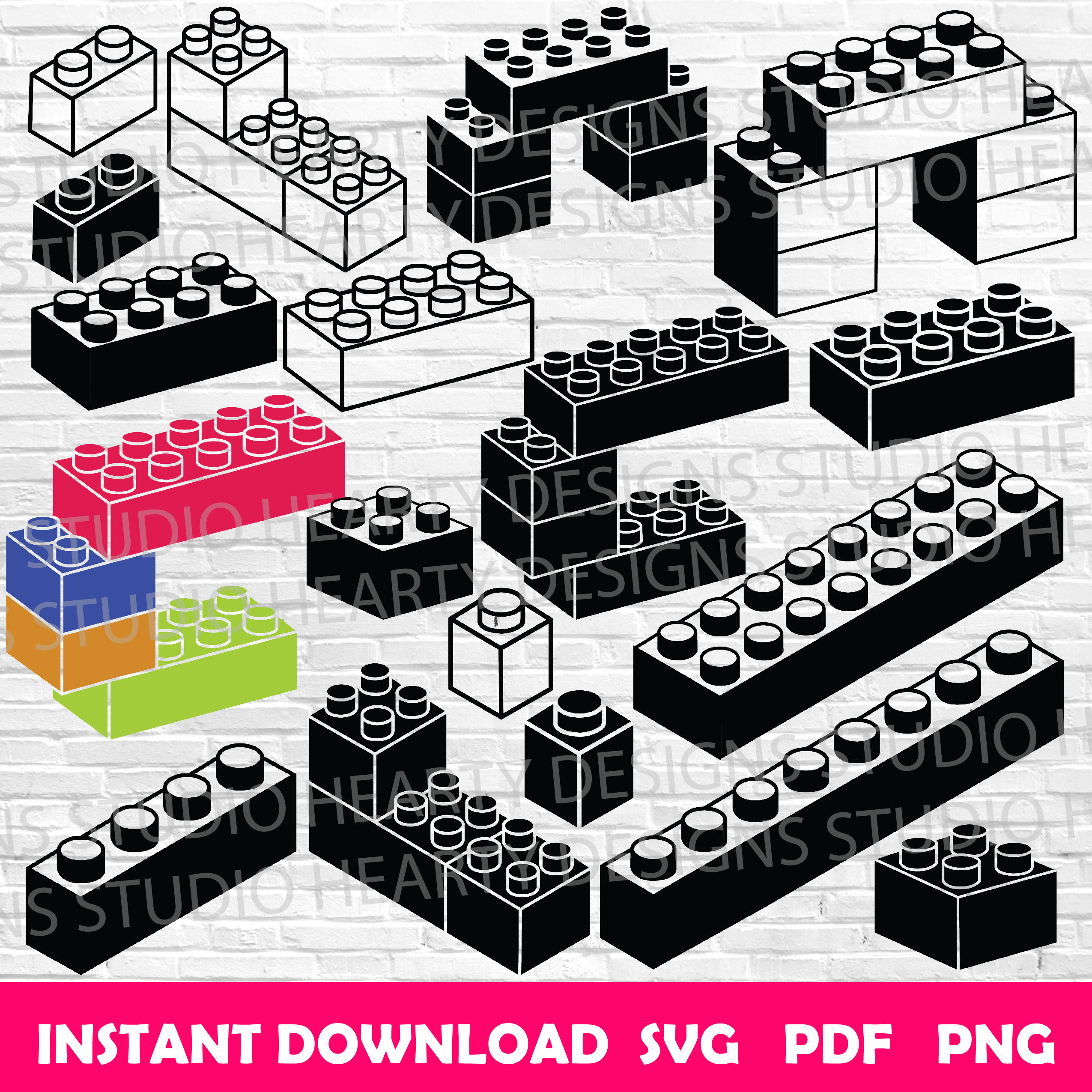 Building Bricks Svg Block Building Game Svg Bricks Building Cricut ...