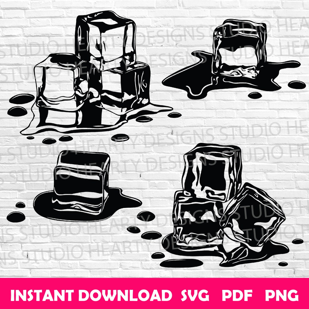 Melted Ice Cube Svg Melting Ice Cube Svg Melted Ice Cube Cricut Melted ...