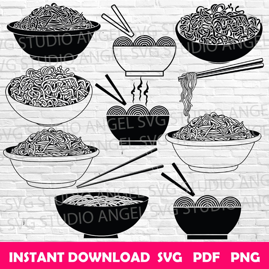 Noodles Svg Noodles Bowl Svg Ramen Svg Noodles Svg Cut Files - Etsy