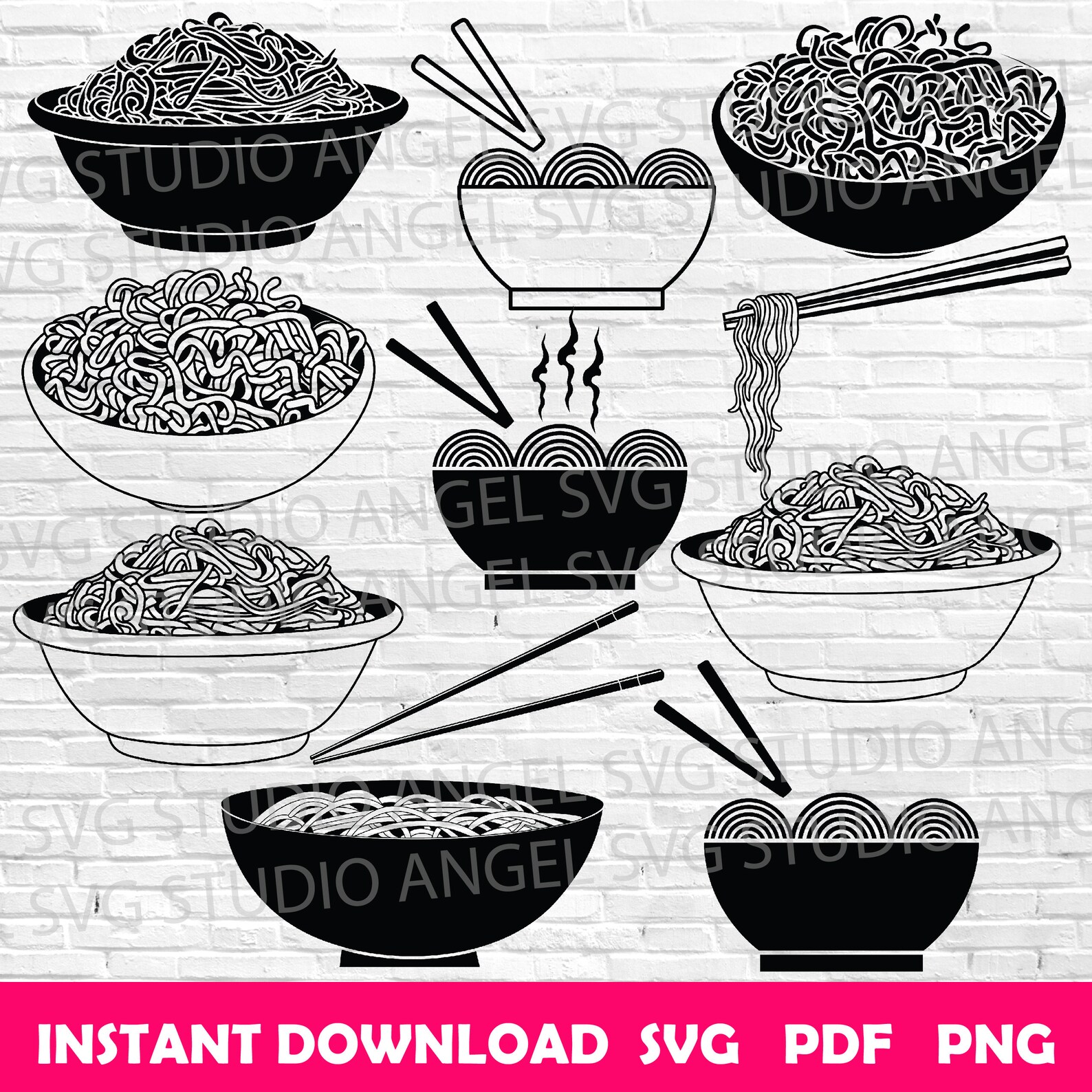 Noodles Svg Noodles Bowl Svg Ramen Svg Noodles Svg Cut Files - Etsy