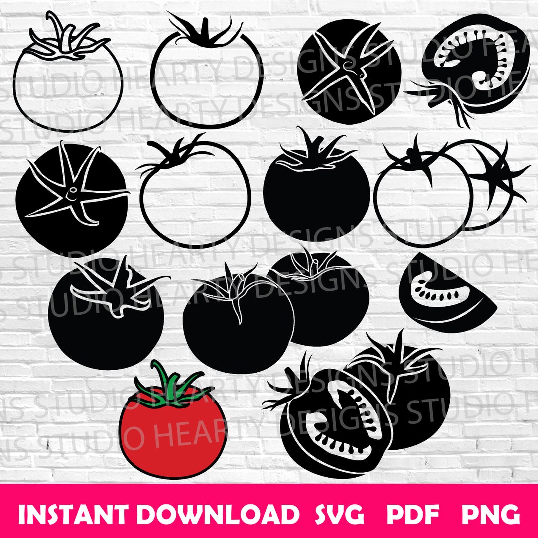 Tomato SVG Bundle: Vector Clipart, Cut Files (digital Download) - Etsy