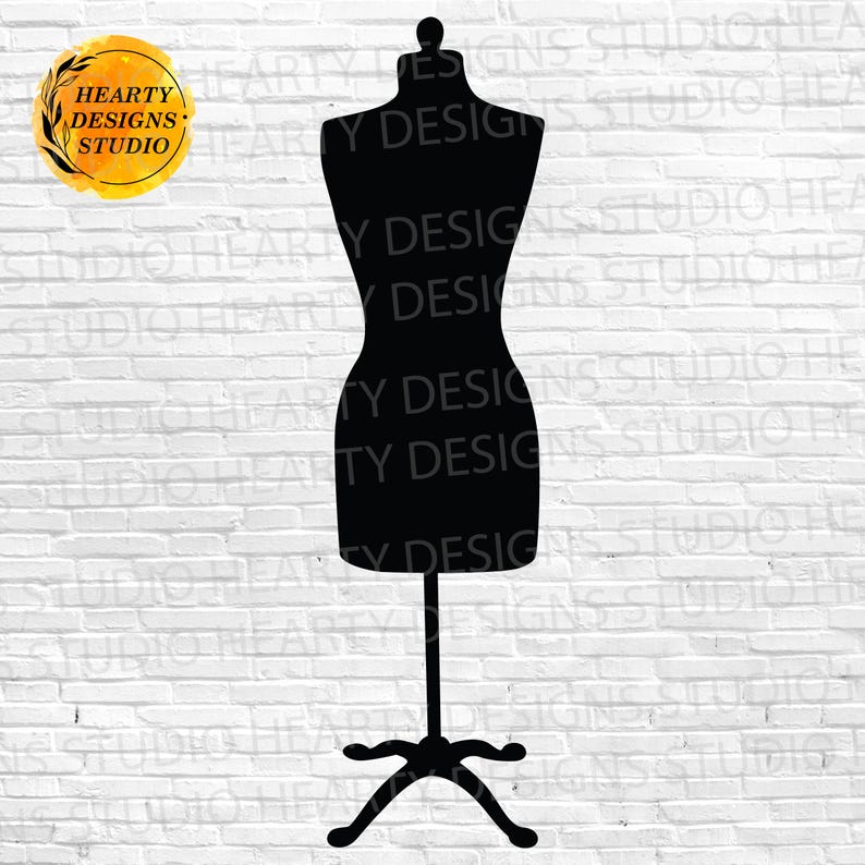 Mannequin Silhouette SVG Bundle: Dress Form Vector Cut Files (digital ...