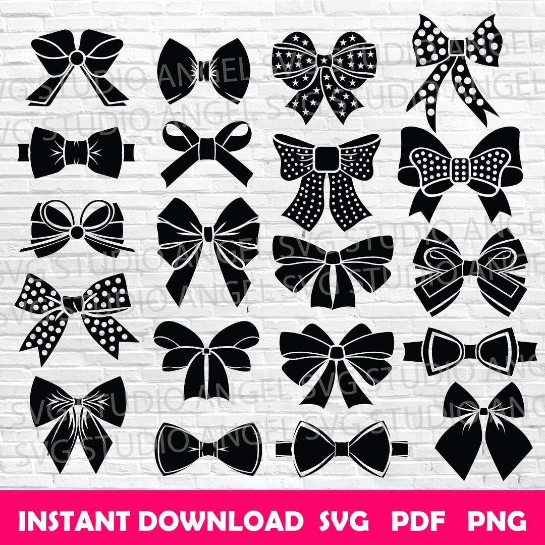 Bow Svg Girl Bow Svg Bow Cricut Bow Clipart Bow Vector Bow Svg Cut ...