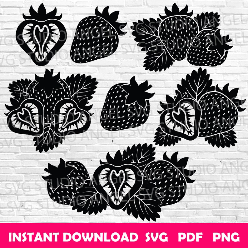 Strawberry Svg Strawberries Svg Strawberry Cricut Svg Strawberry Svg ...