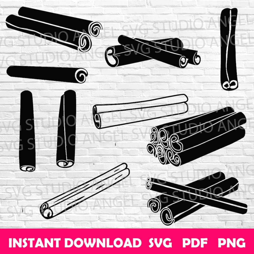 Cinnamon Stick SVG Bundle: Spice Vector Cut Files (digital Download ...