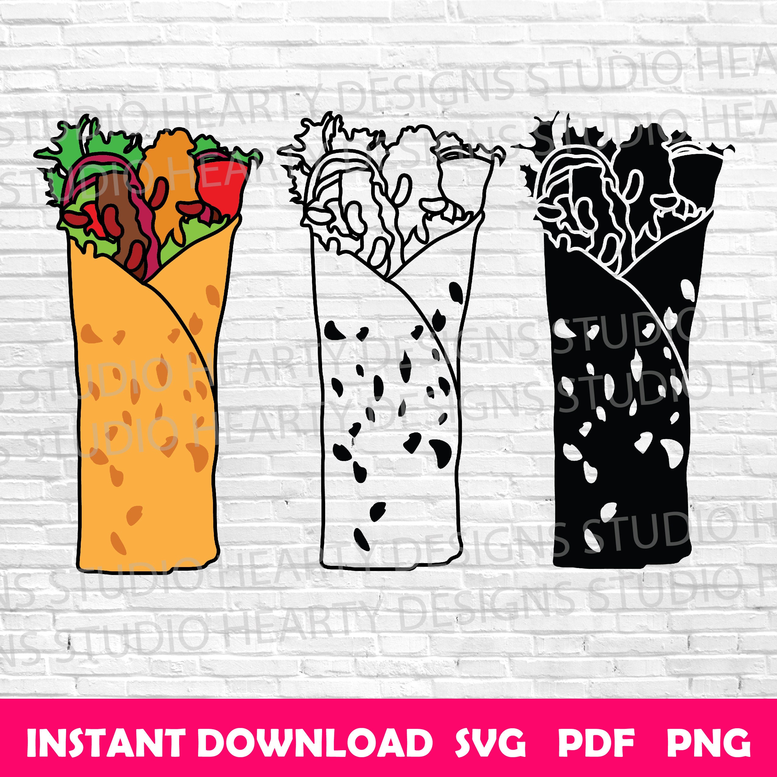 Burrito Svg Mexican Food Svg Burrito Cricut Burrito Vector Burrito ...