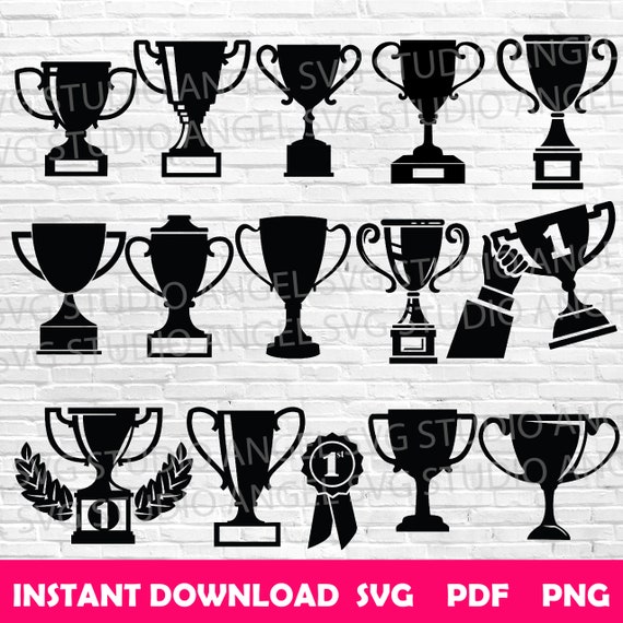 Trophy Svg Award Svg Trophy Cricut Svg Bundle Trophy Clipart | Etsy