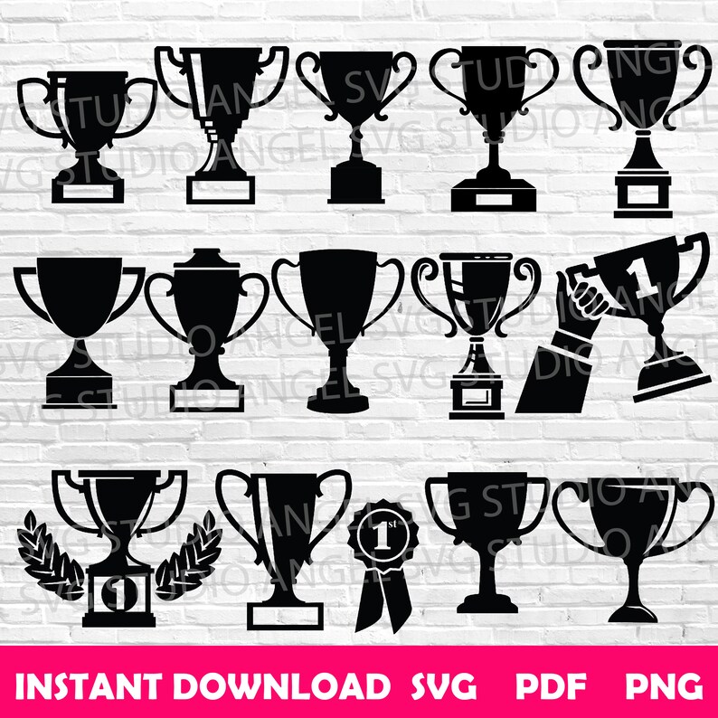 Trophy Svg Award Svg Trophy Cricut Svg Bundle Trophy Clipart - Etsy