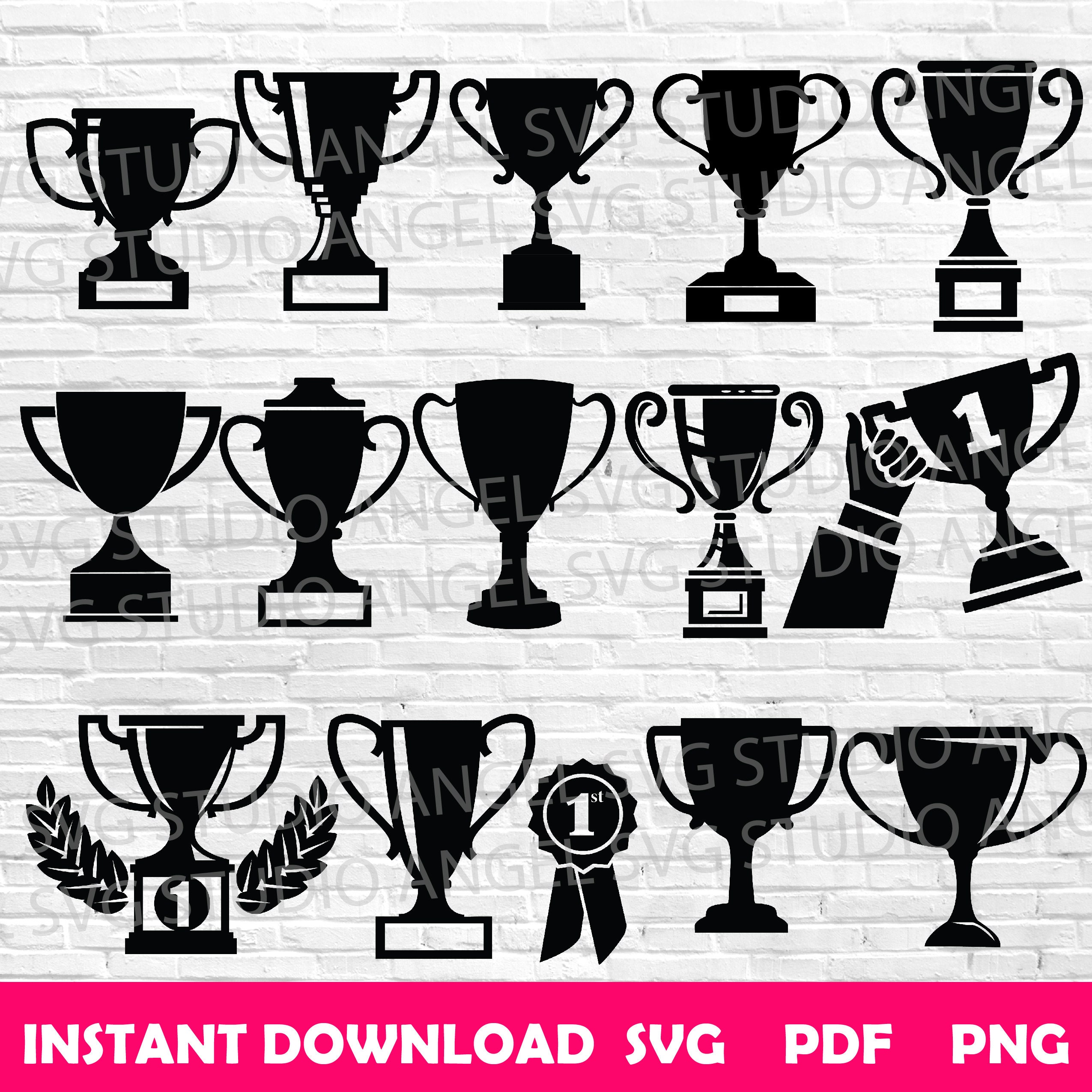 Trophy Svg Award Svg Trophy Cricut Svg Bundle Trophy Clipart - Etsy