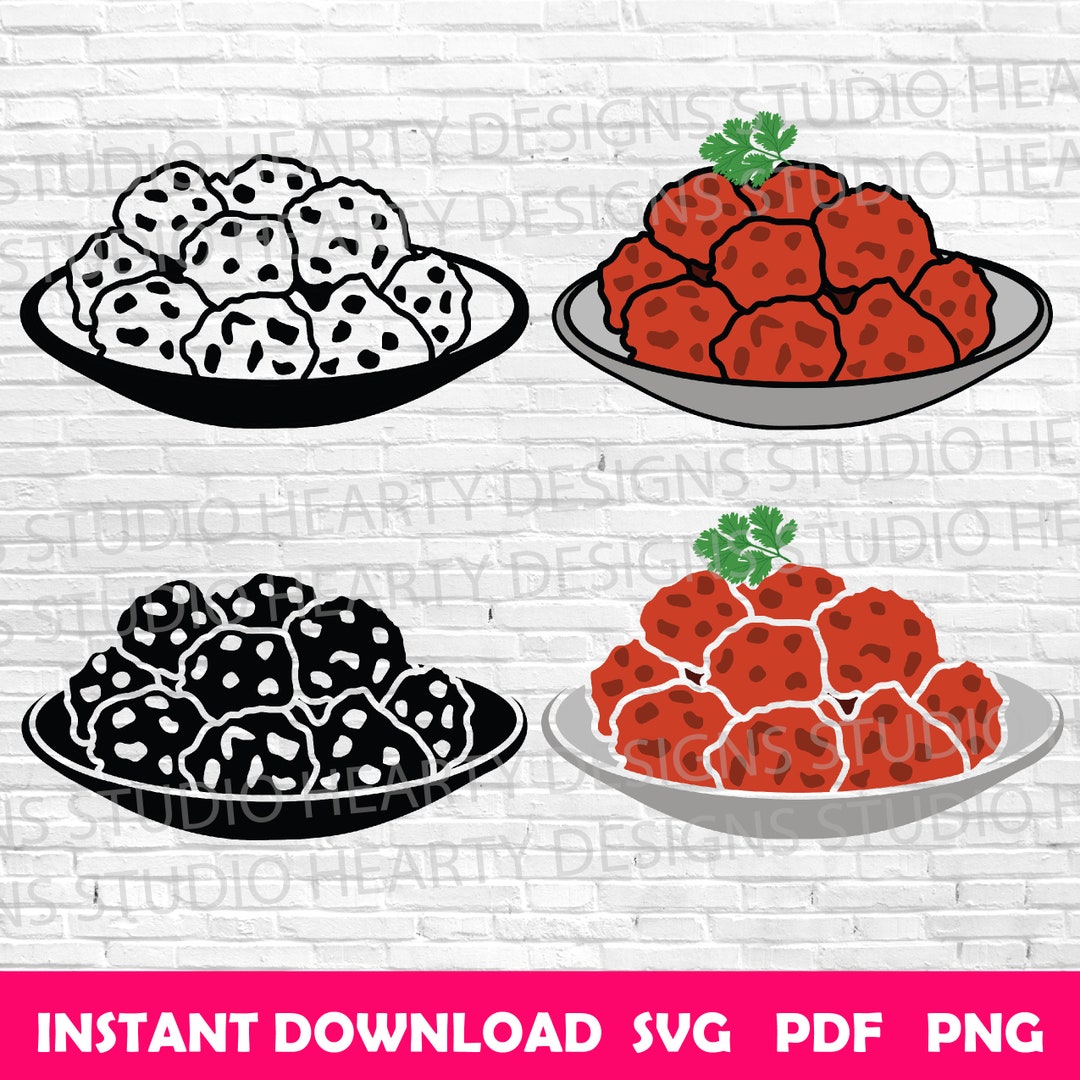 Meatball Svg Meatballs Svg Meatball Cricut Meatball Svg Bundle Meatball ...