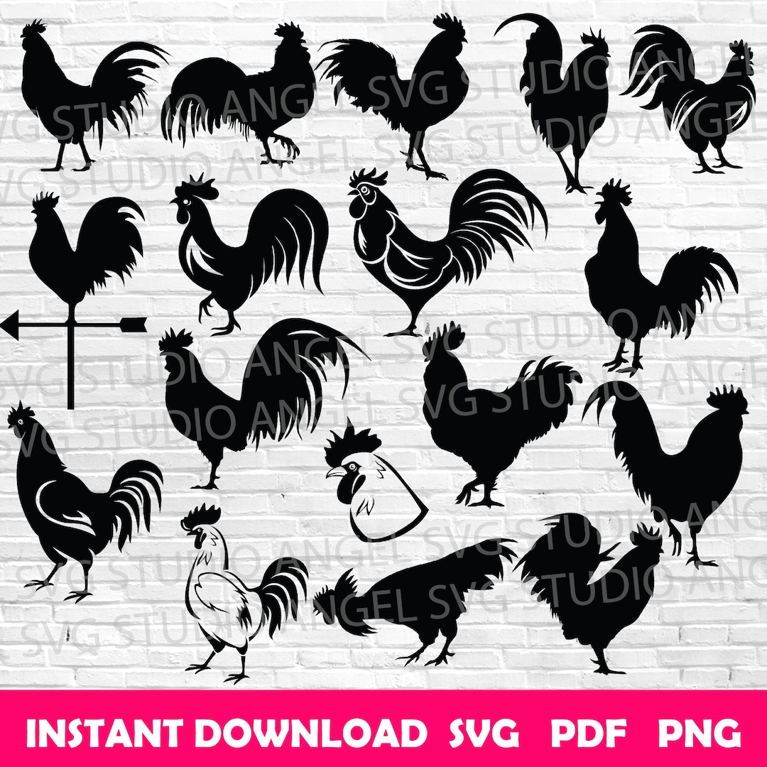Rooster Svg Rooster Svg Cut Files Rooster Cricut Svg Rooster Clipart ...