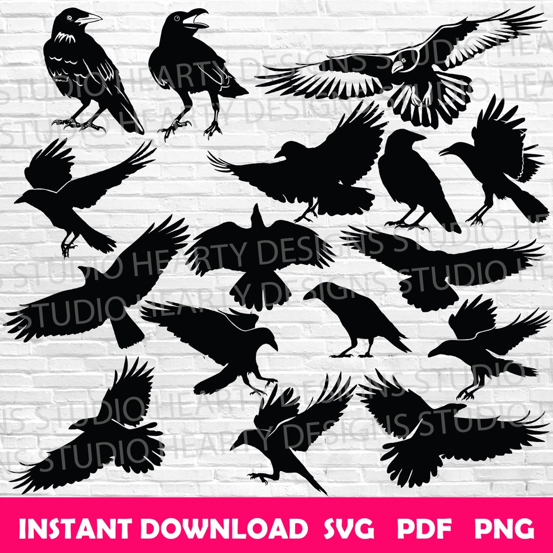 Crow Svg Crow Svg Cut Files Crow Cricut Crow Clipart Crow Vector Crow ...