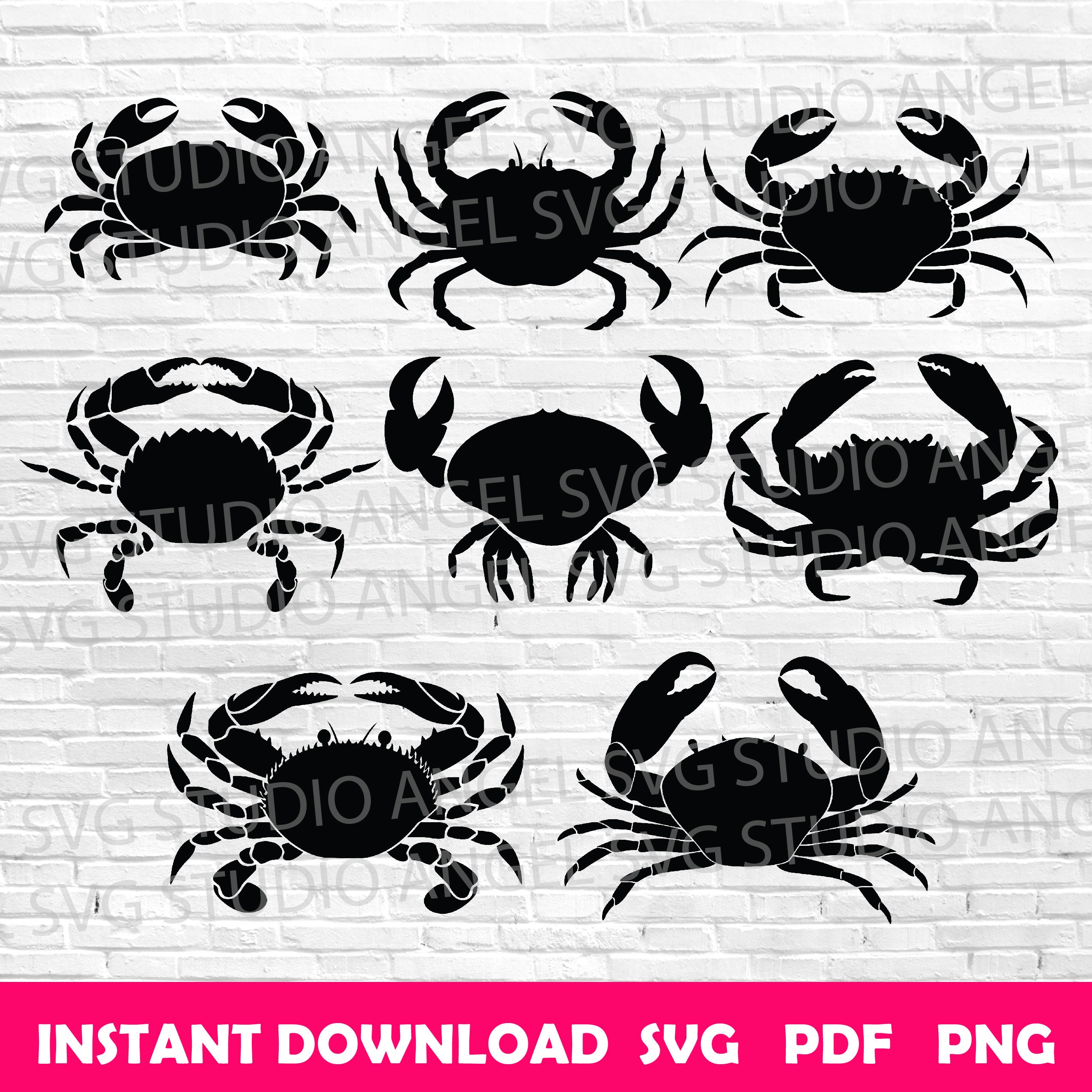Crab Svg Crabs Svg Crab Cricut Svg Crab Clipart Svg Crab Vector Svg ...
