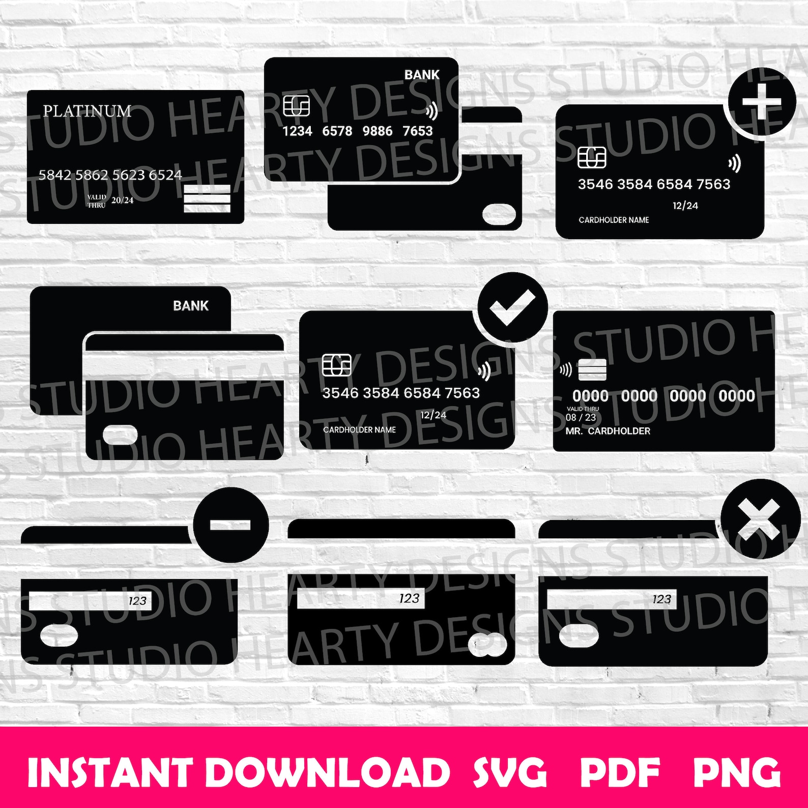 Credit Card Svg Bank Credit Card Svg Credit Card Cricut Credit Card ...