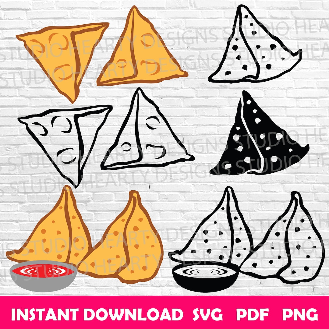 Samosa Svg Samosa Cricut Samosa Vector Samosa Clipart Samosa Silhouette ...