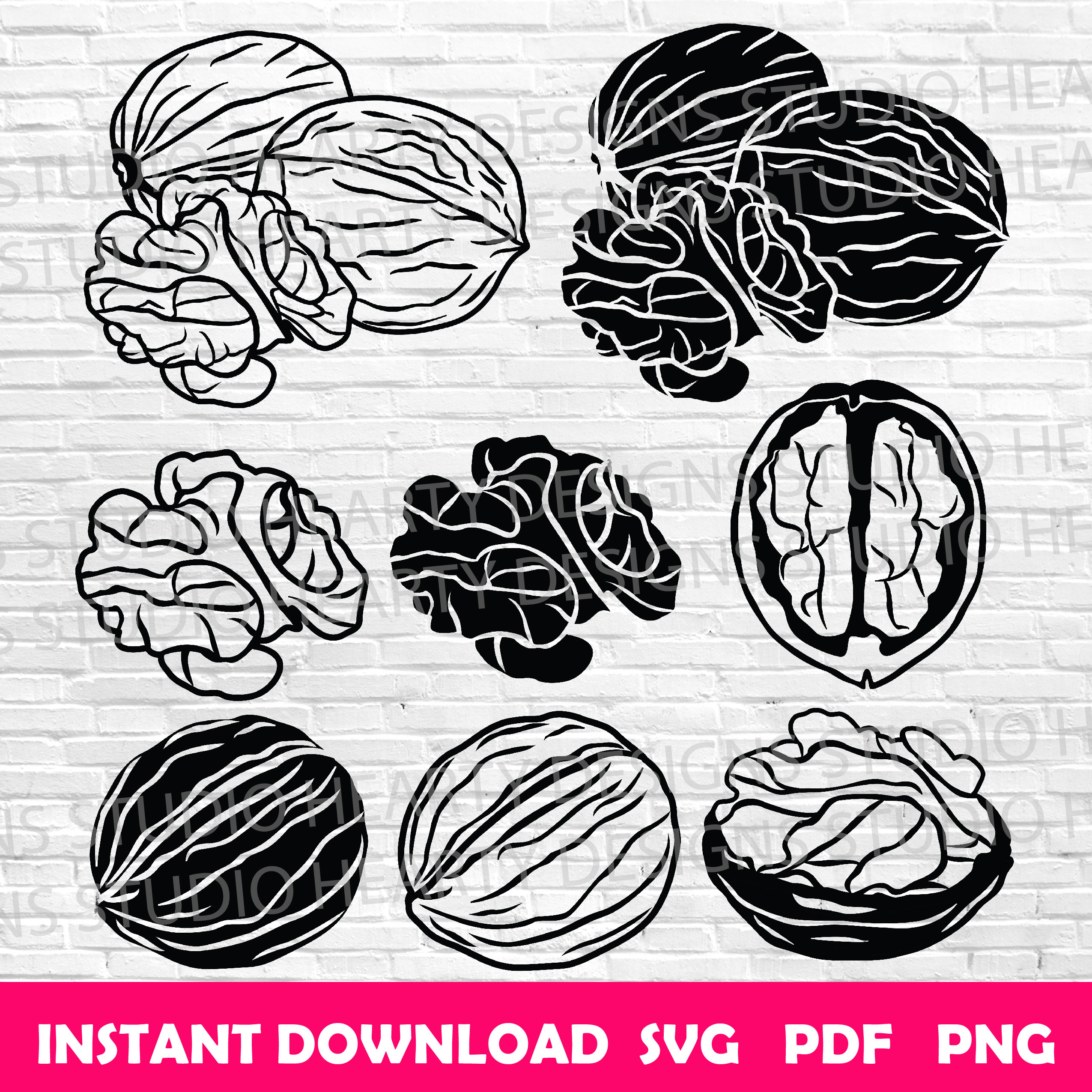 Walnut Svg Walnuts Svg Nuts Svg Walnut Cricut Walnut Clipart - Etsy