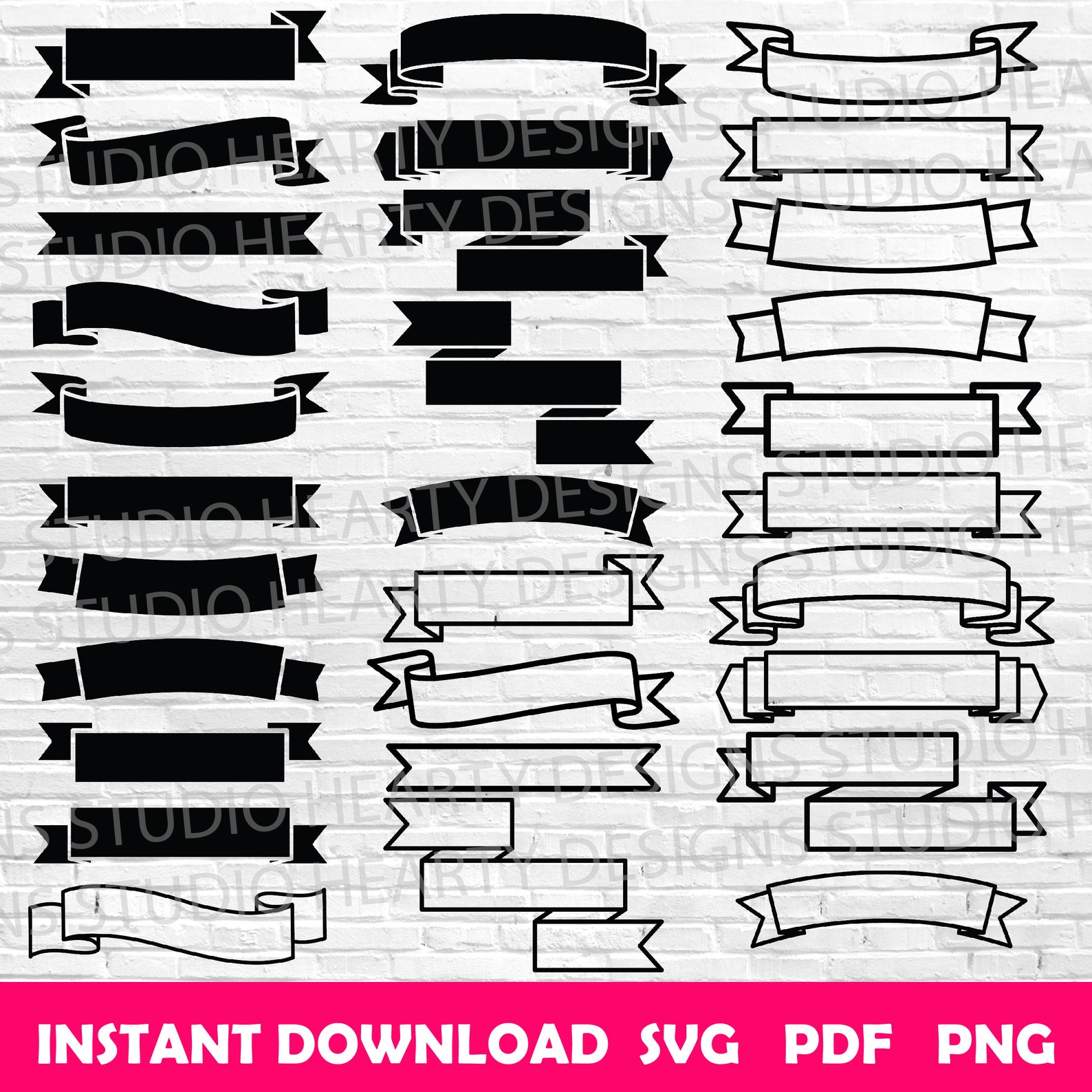 Ribbon Svg Banner Svg Ribbon Cricut Ribbon Svg Cut Files Ribbon Svg ...