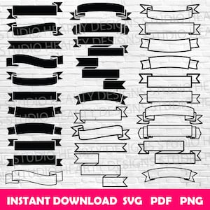 Ribbon Svg Banner Svg Ribbon Cricut Ribbon Svg Cut Files Ribbon Svg ...