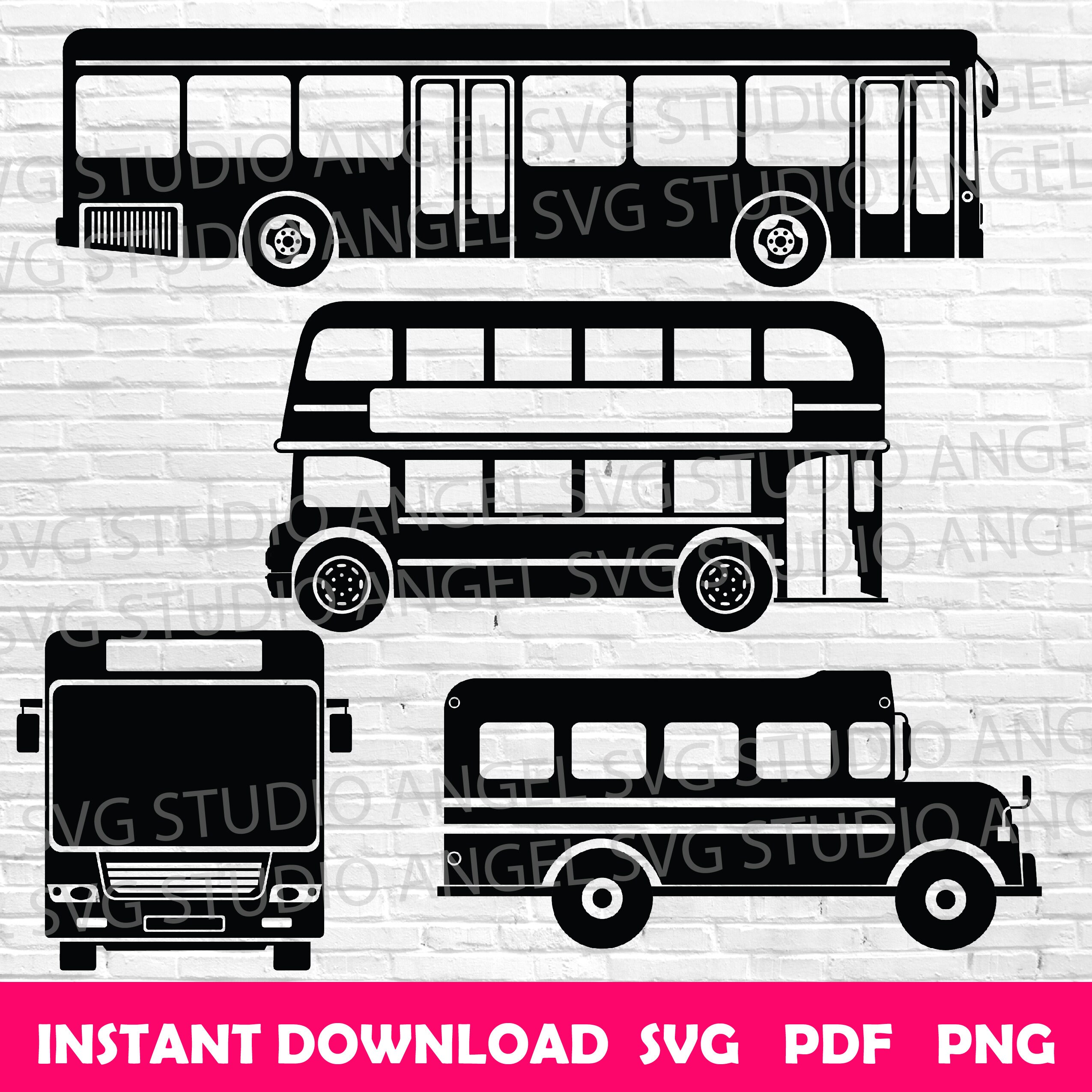 Bus Svg Double Decker Bus Svg Bus Cricut Bus Clipart Bus Vector Bus ...