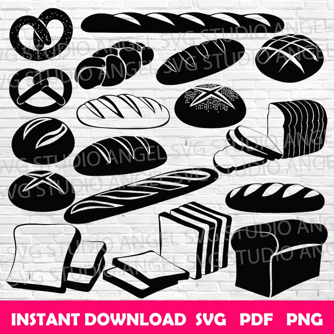 Bread Svg Bread Cricut Svg Bread Svg Cut Pretzel Svg Cut Bread Svg ...