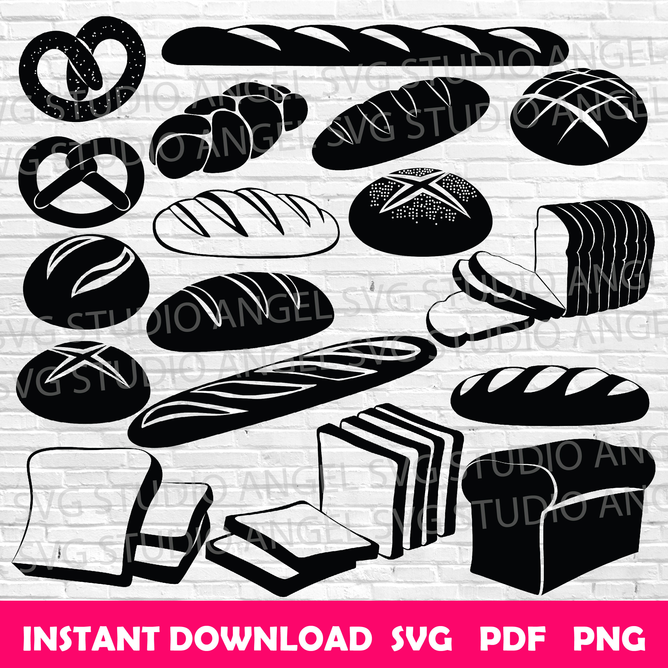 Bread Svg Bread Cricut Svg Bread Svg Cut Pretzel Svg Cut Bread Svg ...