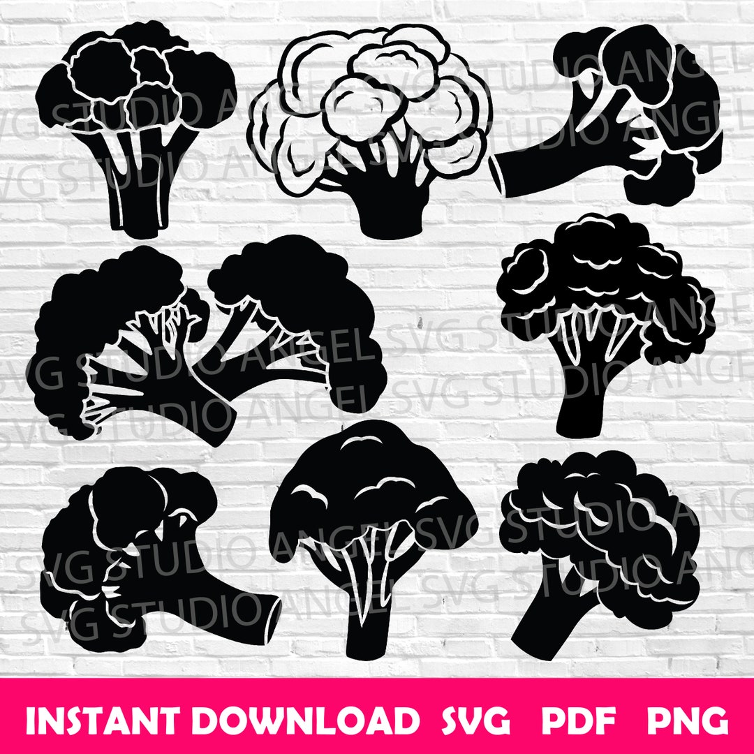 Broccoli SVG Bundle: Veggie Clipart, Cut Files (digital Download) - Etsy