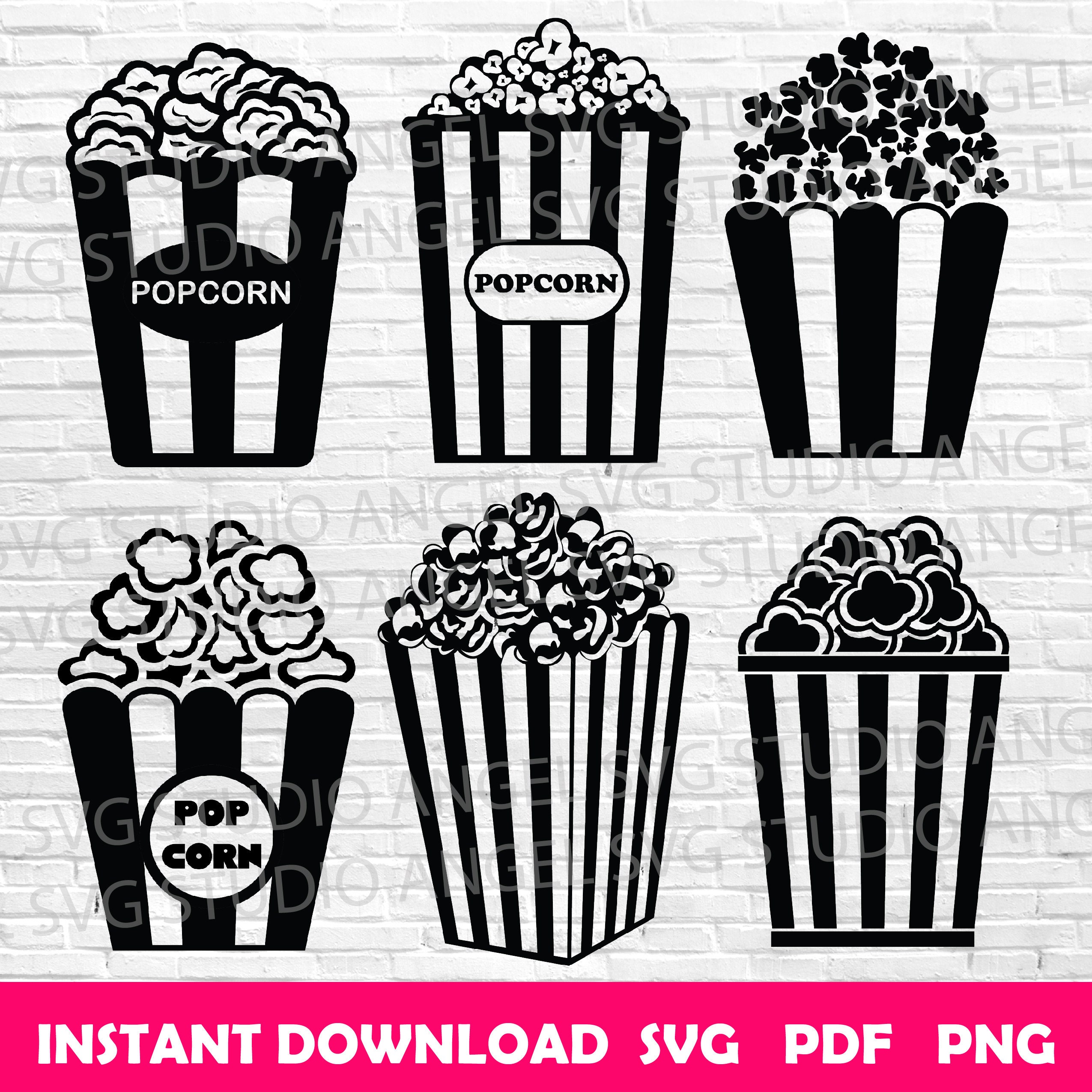 Popcorn Svg Popcorn Cricut Svg Popcorn Svg Cut Files Popcorn Vector Svg ...