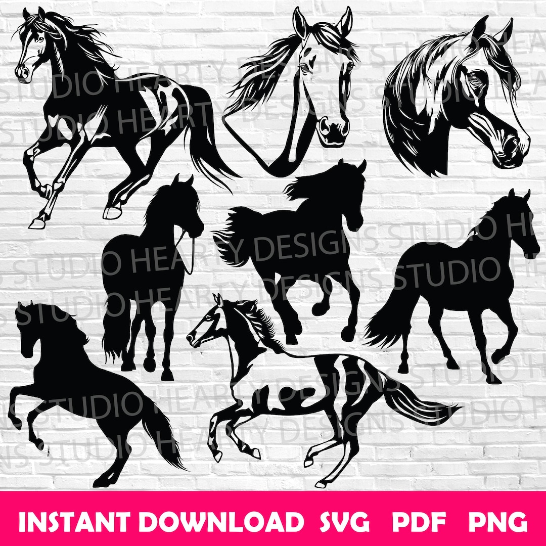 Horse Svg Horse Cricut Horse Clipart Horse Vector Horse Silhouette ...