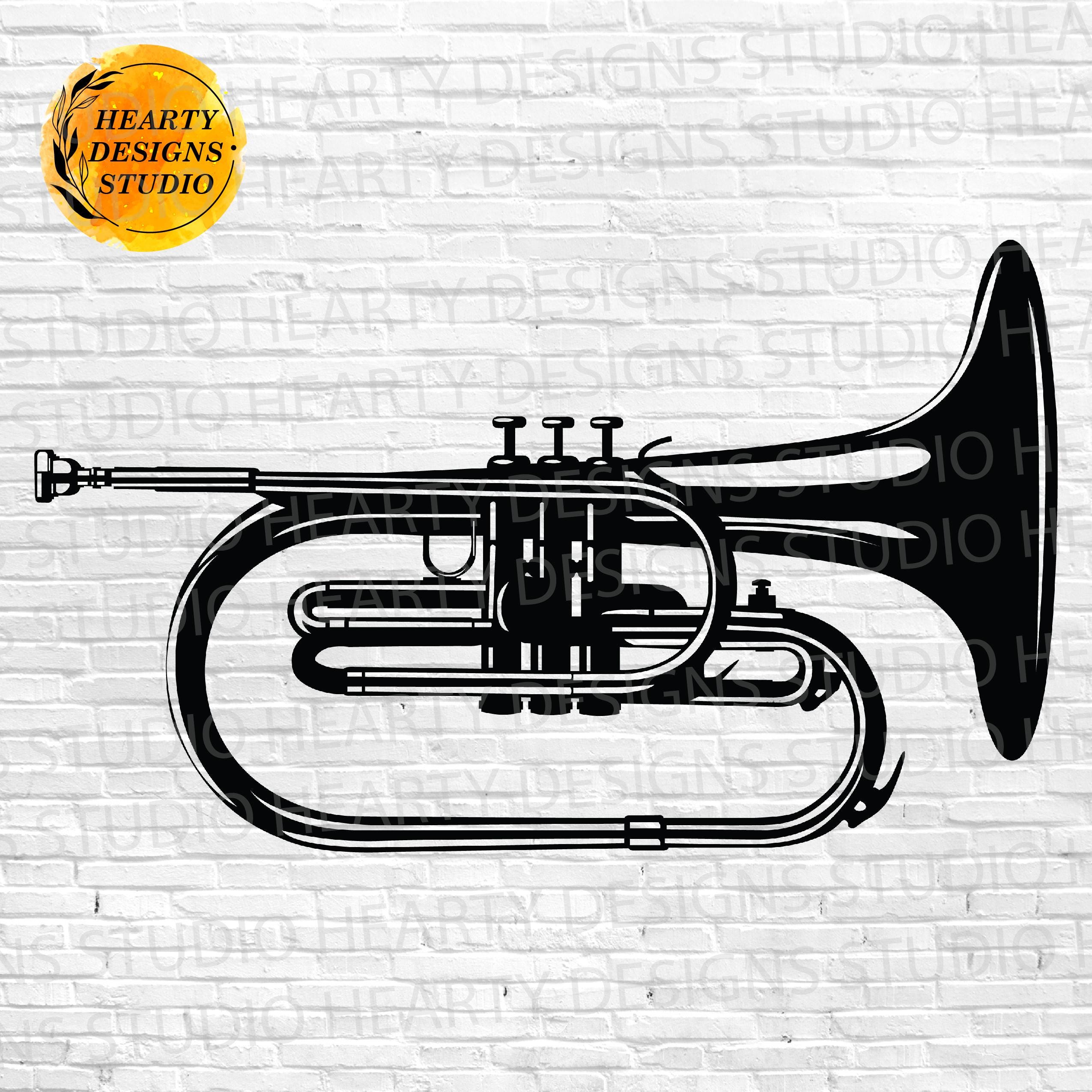 Mellophone SVG: Cut Files for Silhouette Cricut (digital Download) - Etsy
