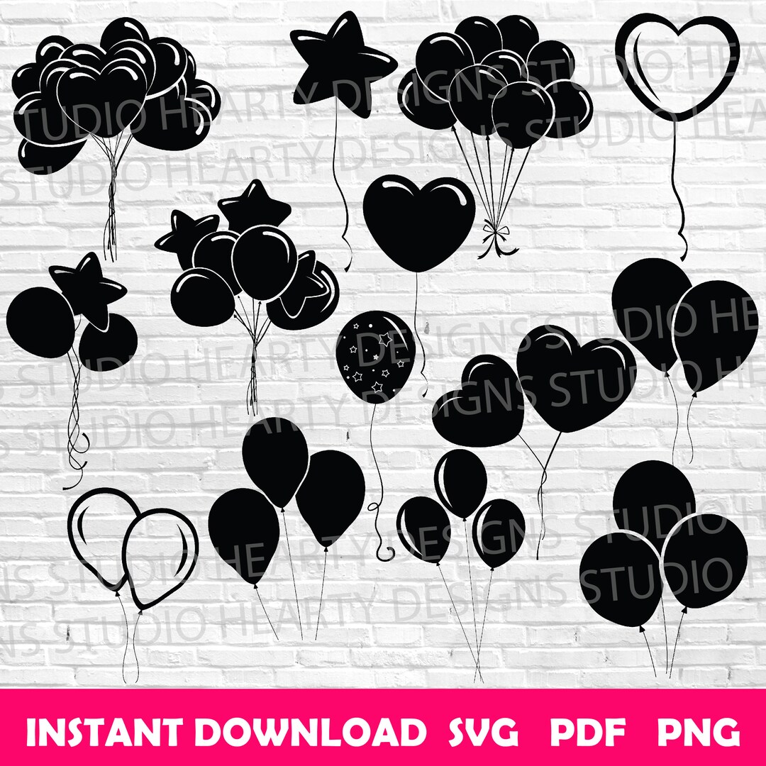 Balloons Svg Balloon Svg Balloons Cricut Svg Party Balloons Svg ...