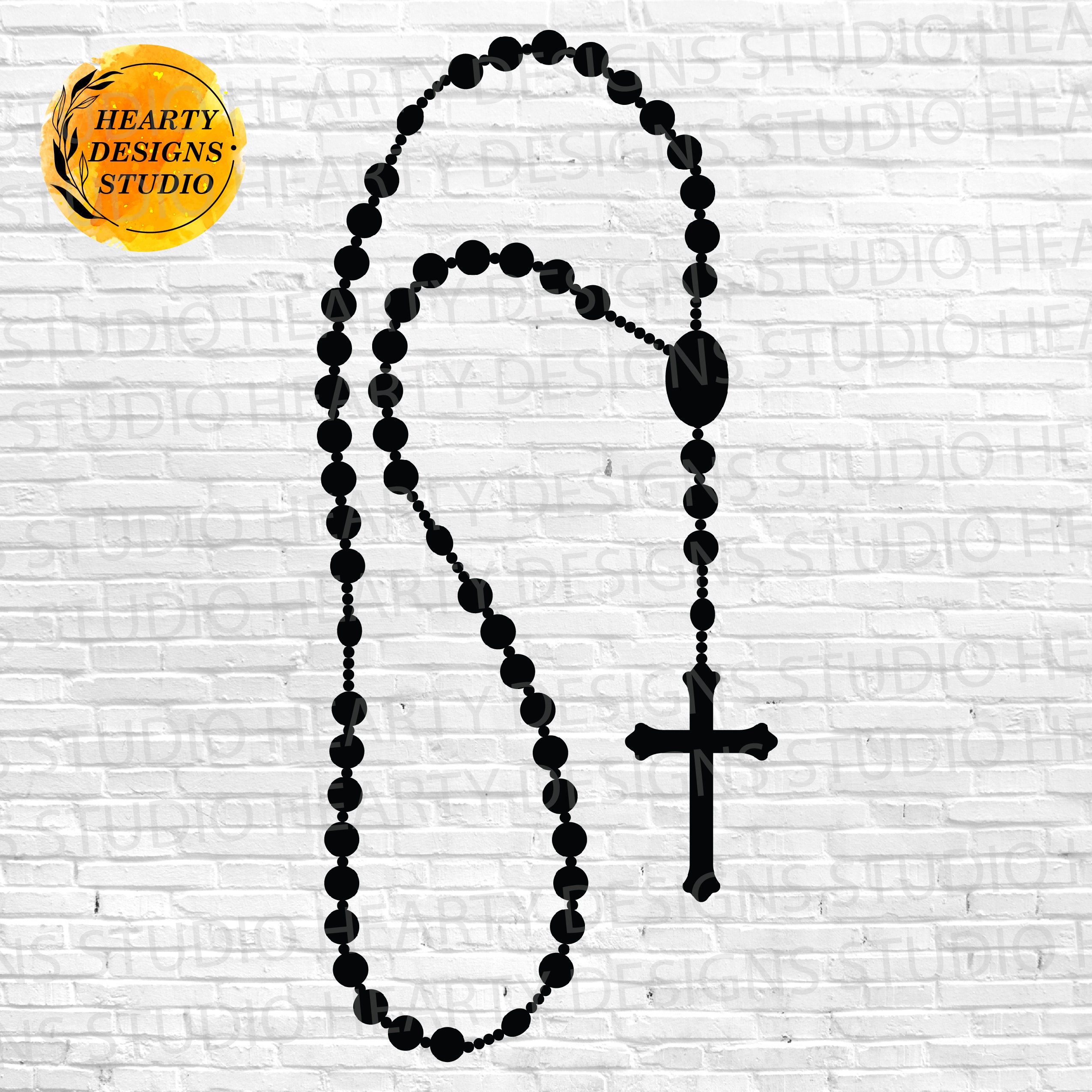 Rosary Beads SVG Bundle: Rosary Clipart, Vector, Silhouette (digital ...