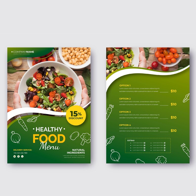 Custom Food Menu Design Restaurant Menu Brochure Trifold Menu - Etsy