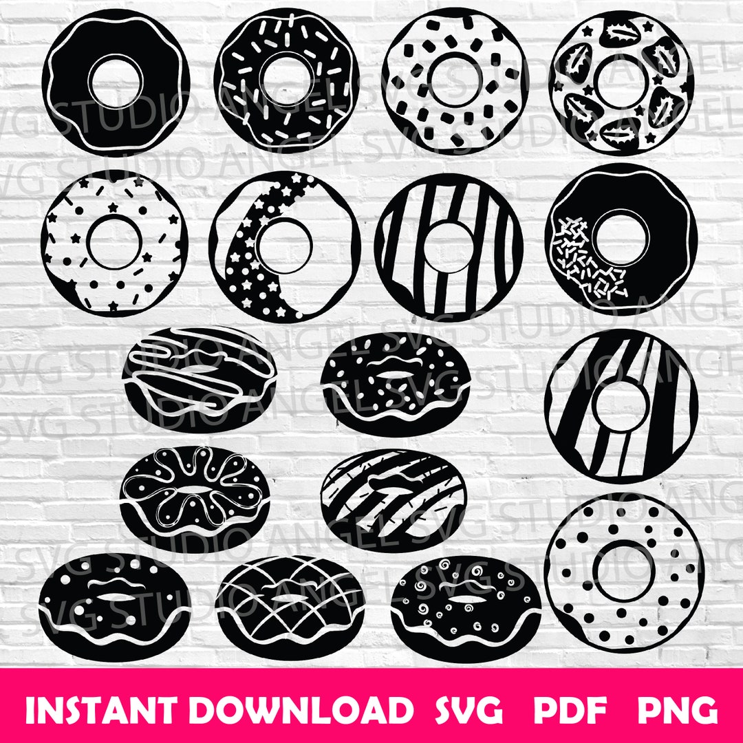 Donut Svg Doughnut Svg Donut Svg Cut Files Donut Svg Bundle Donut ...