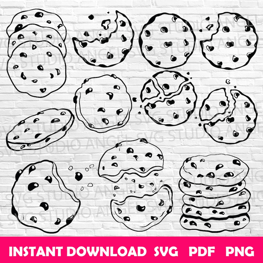 Cookie SVG Bundle: Crumbled Cookies Clipart (digital Download) - Etsy