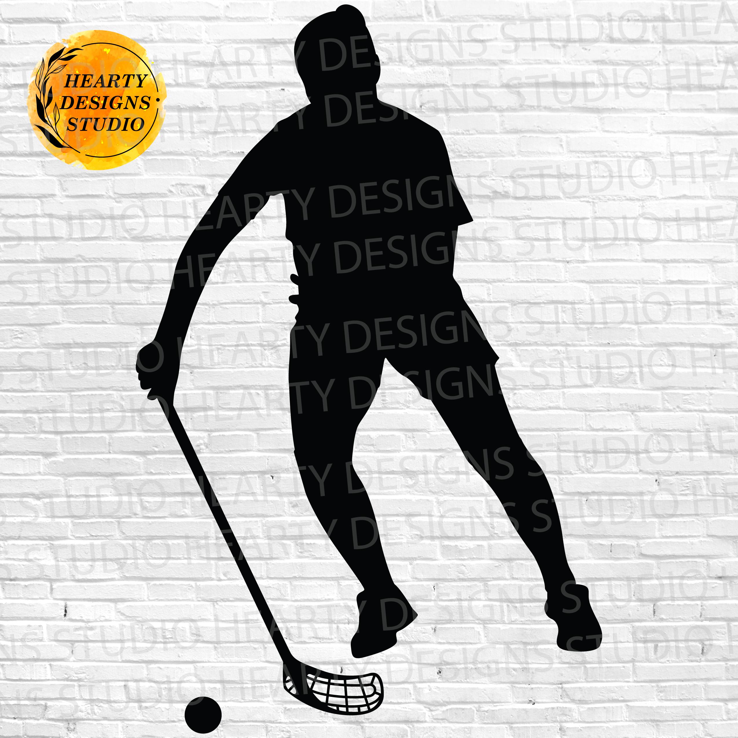 Floorball Player Silhouette: SVG, PDF, PNG Files (digital Download) - Etsy