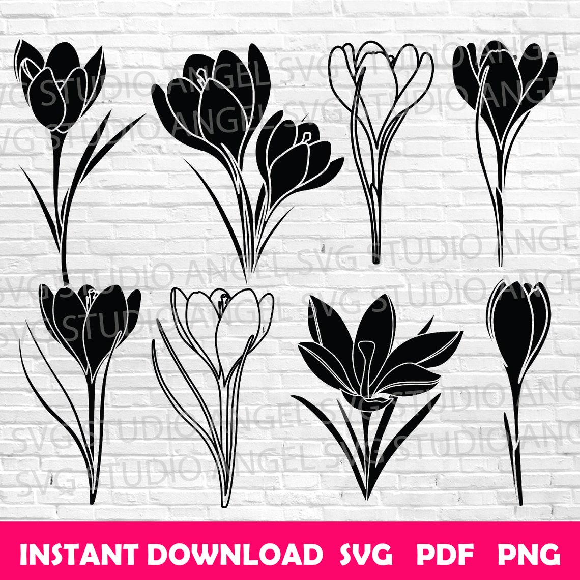 Crocus Svg Crocus Cricut Svg Crocus Svg Cut Files Crocus Vector Svg ...